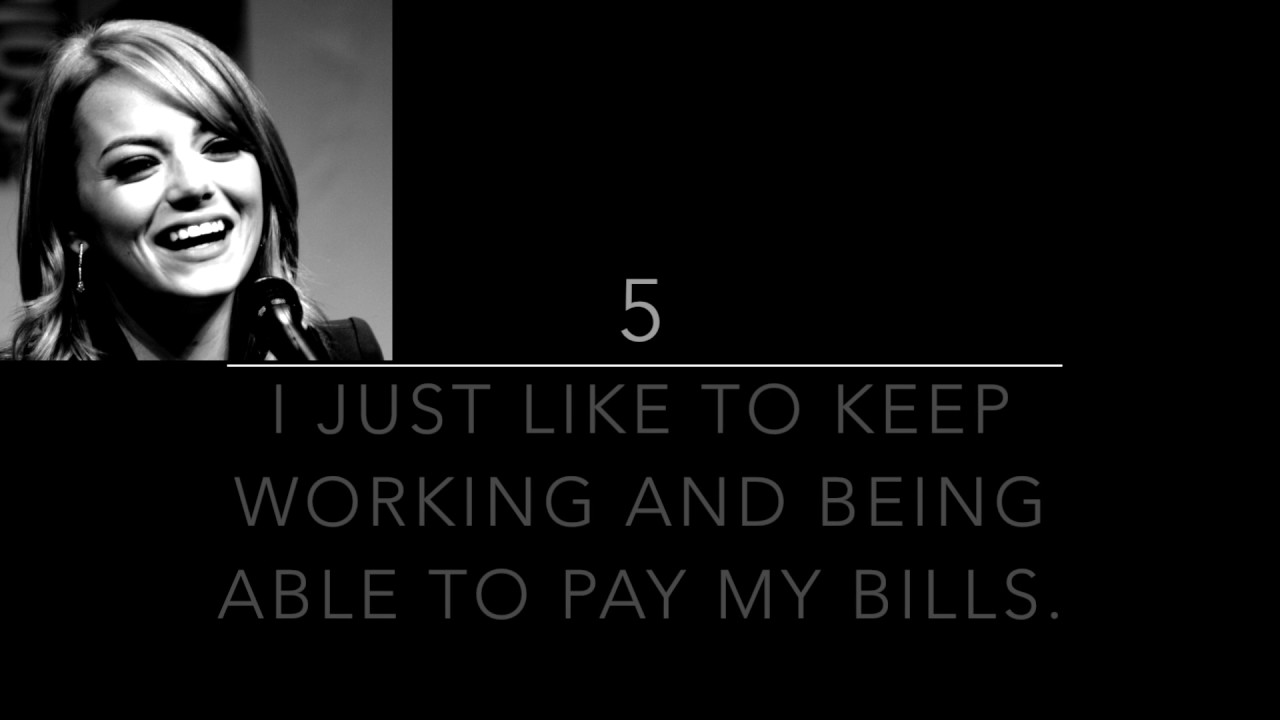 Emma Stone Top 10 Best Quotes - Best Actress Nominees Oscar 2017 - YouTube