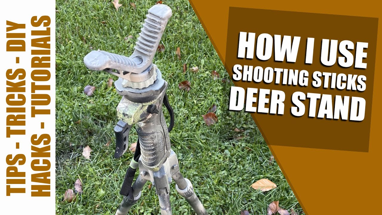 how i use shooting sticks in a tree stand - YouTube