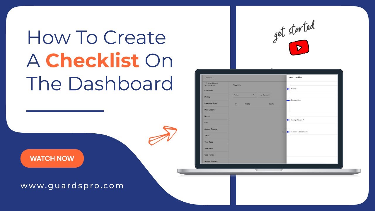 How To Create A Checklist On The Dashboard? -GuardsPro Support Center ...