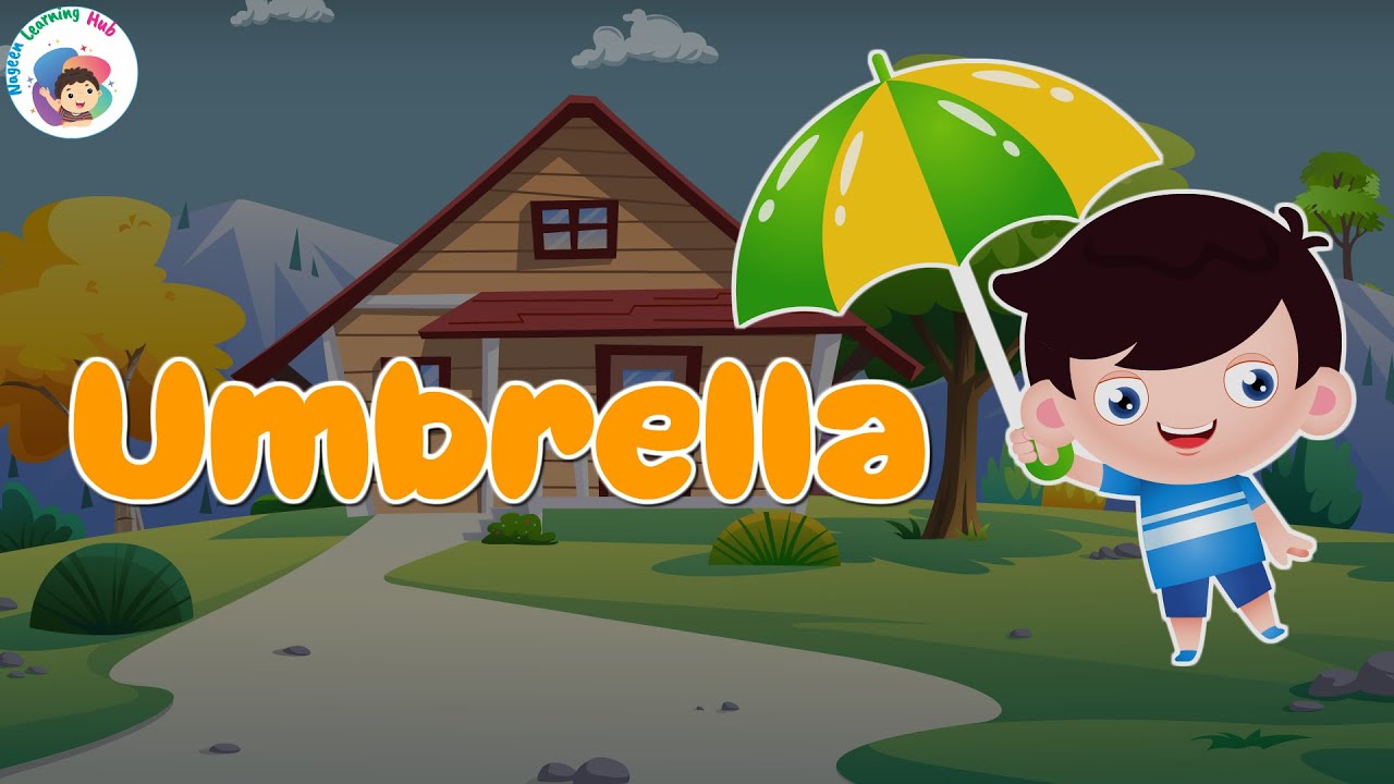 Umbrella - English Poem For Kids | Nursery Rhymes|| Nageen Learning Hub ...