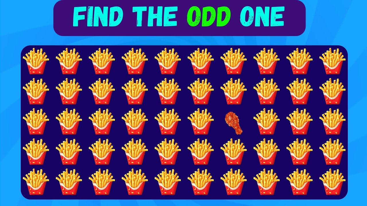 Find The ODD Emoji Out - Food Edition 🍕🍔🍑 | Easy, Medium, Hard ...