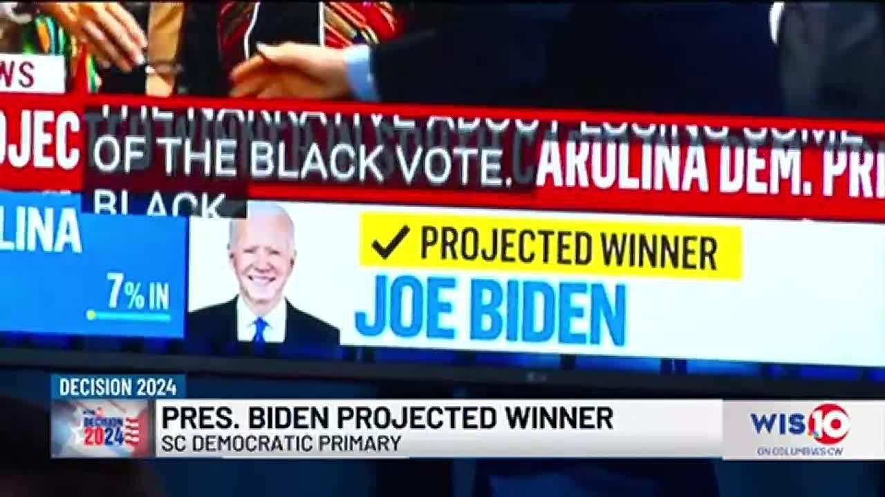 President Joe Biden announced as projected winner of SC Democratic ...