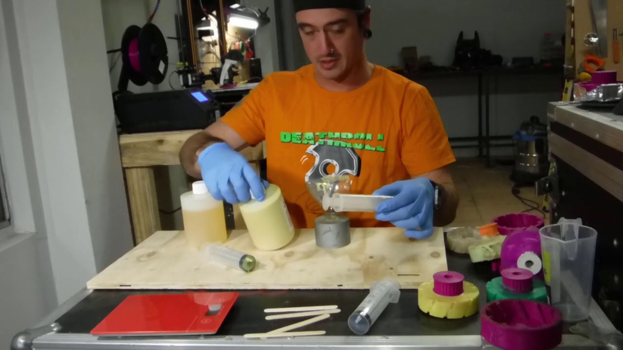 Polyurethane Wheel Mould casting - YouTube