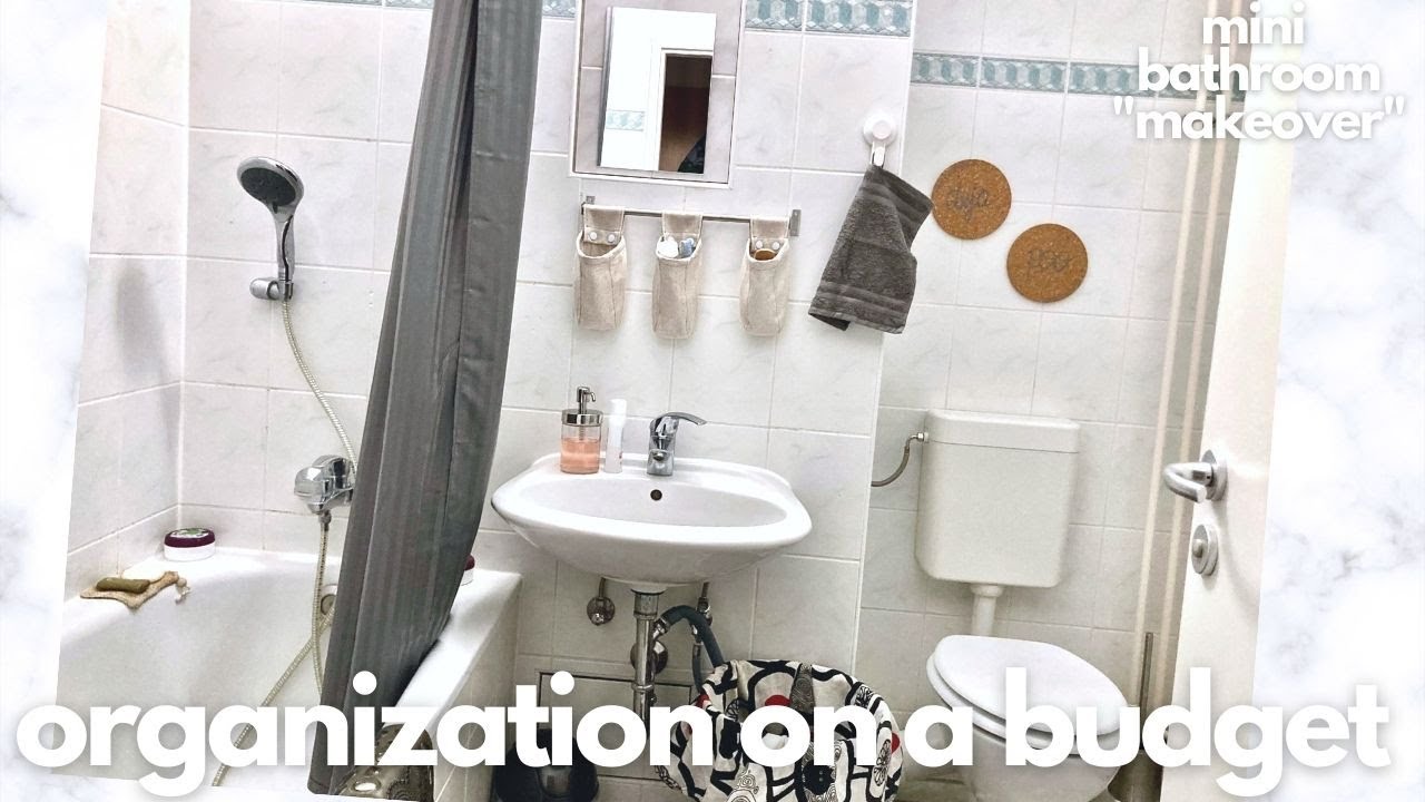 Mini “bathroom makeover” – studio apartment organization on a budget ...