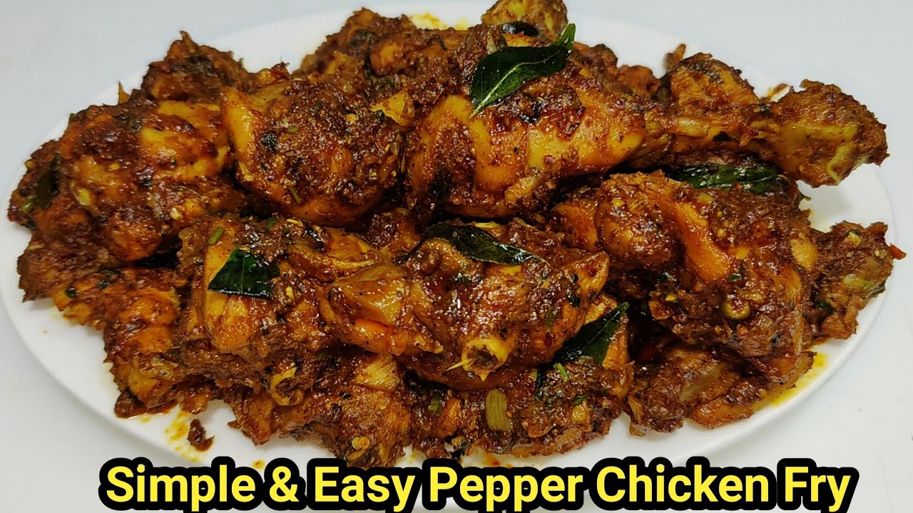 Spicy Black Pepper Chicken Recipe | काली मिर्च चिकन फ्राई | Pepper ...