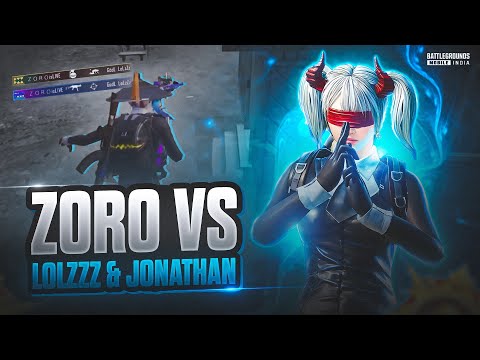 ZORO VS  @JONATHANGAMINGYT @LoLzZzGaming @ZGODGAMING SQUAD 🤯 #jonathangaming #bgmi #pubg