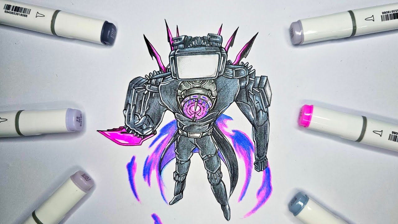 How to draw Titan TV Man ️ - YouTube