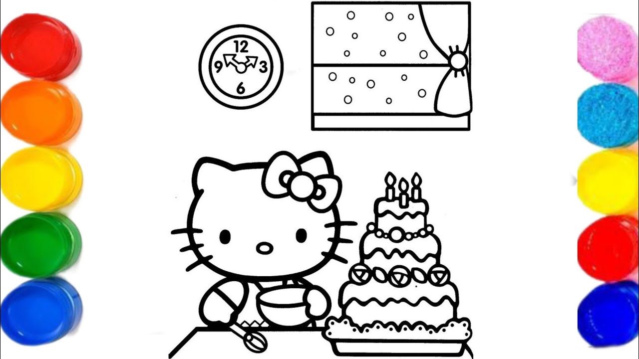 Hello kitty Bakery... Drawing Easy||Toddlers And Kids Drawing - YouTube