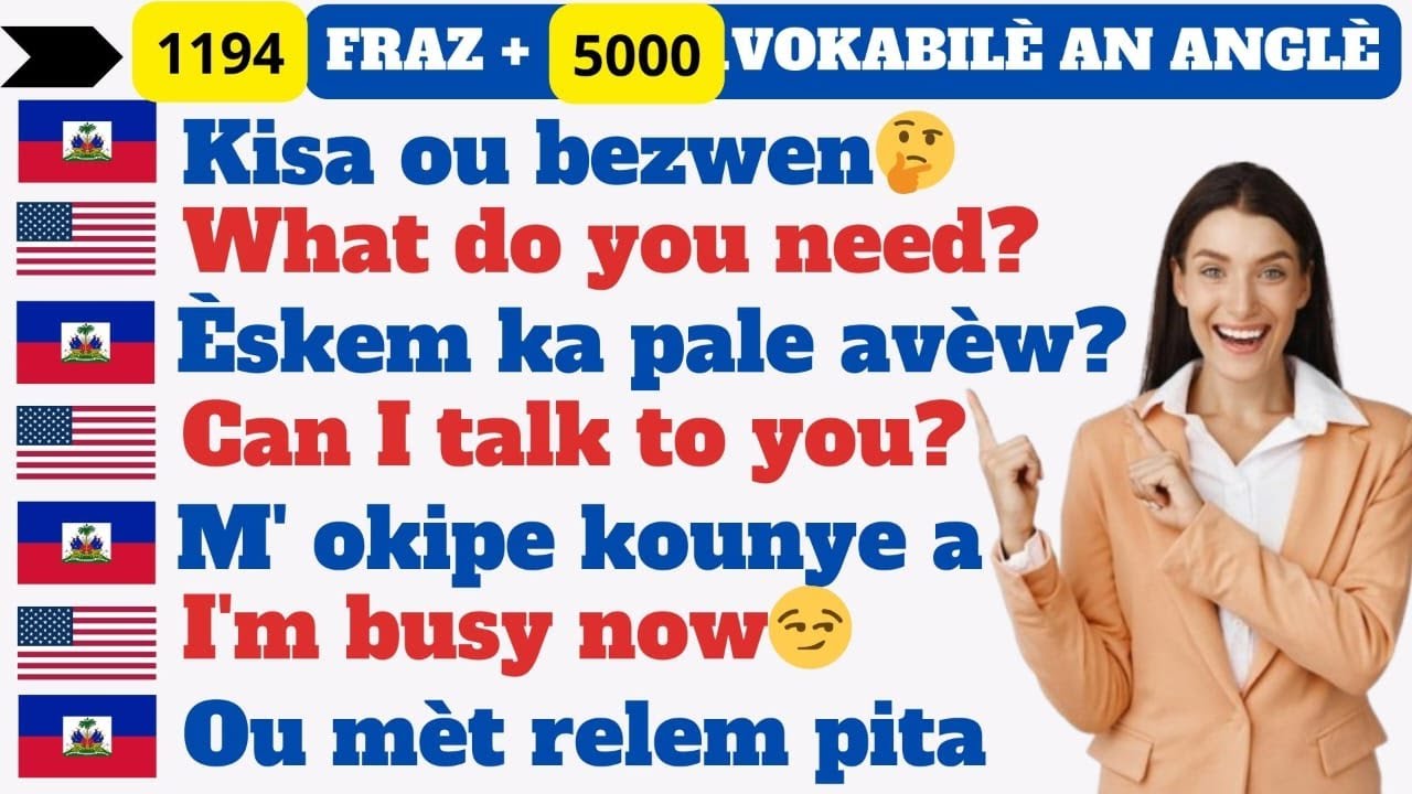 KOU ANGLÈ ONLINE 24/24 GRATIS -APRANN PALE ANGLAIS RAPID -KOU ANGLAIS ...