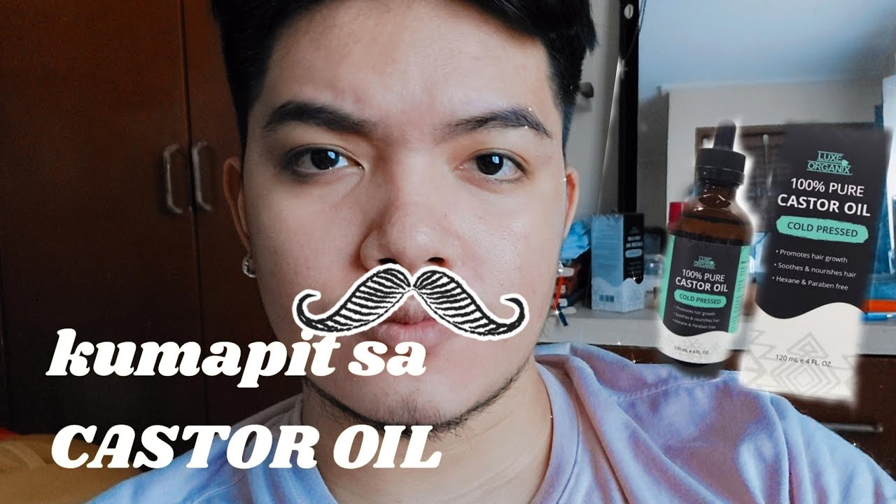 TRYING OUT LUXE ORGANIX CASTOR OIL FOR MUSTACHE & SIDEBURNS - YouTube