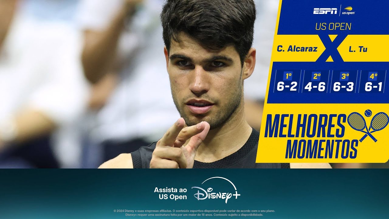 Carlos Alcaraz toma 'susto', mas vence Li Tu na estreia do US Open ...