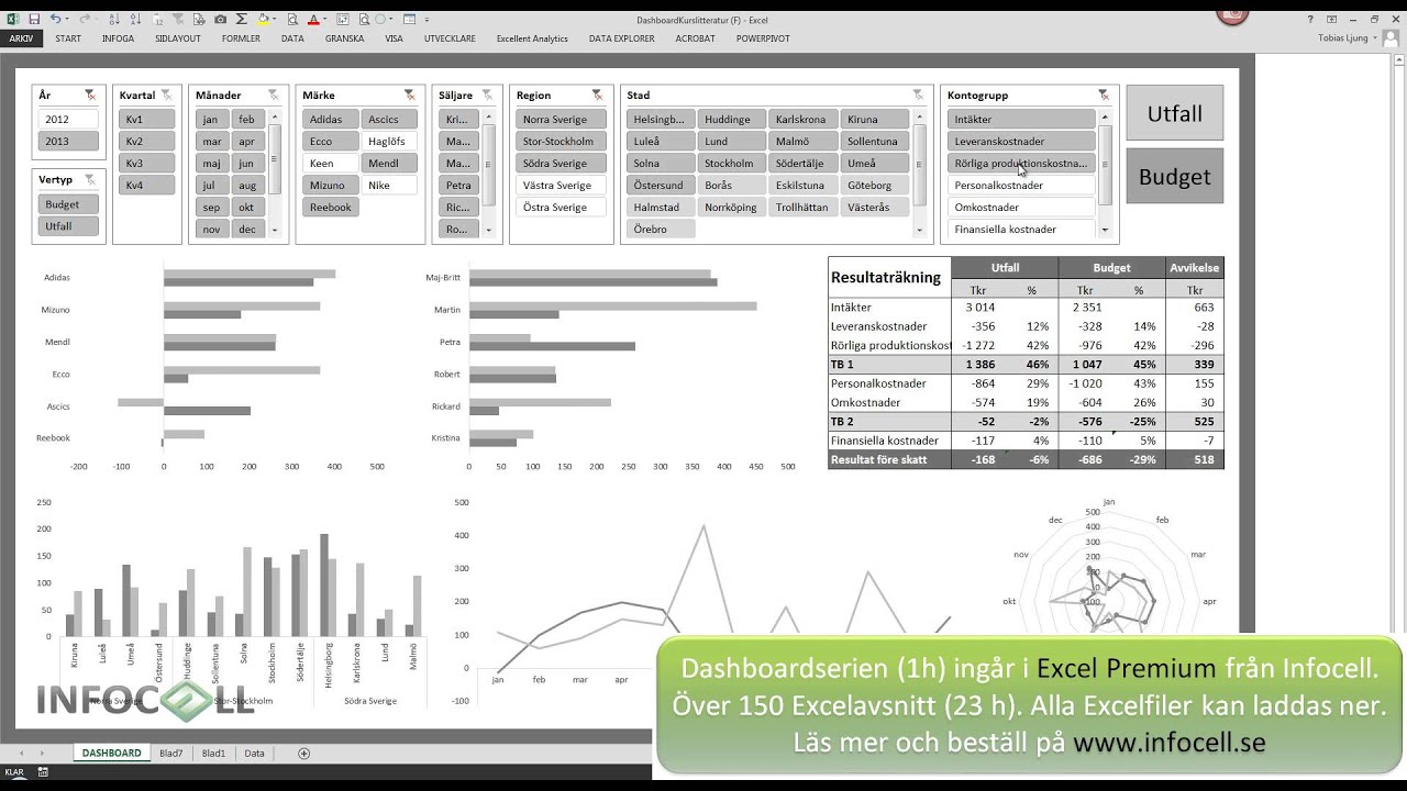Excel Dashboard - Effektiva rapporter med pivottabeller och ...
