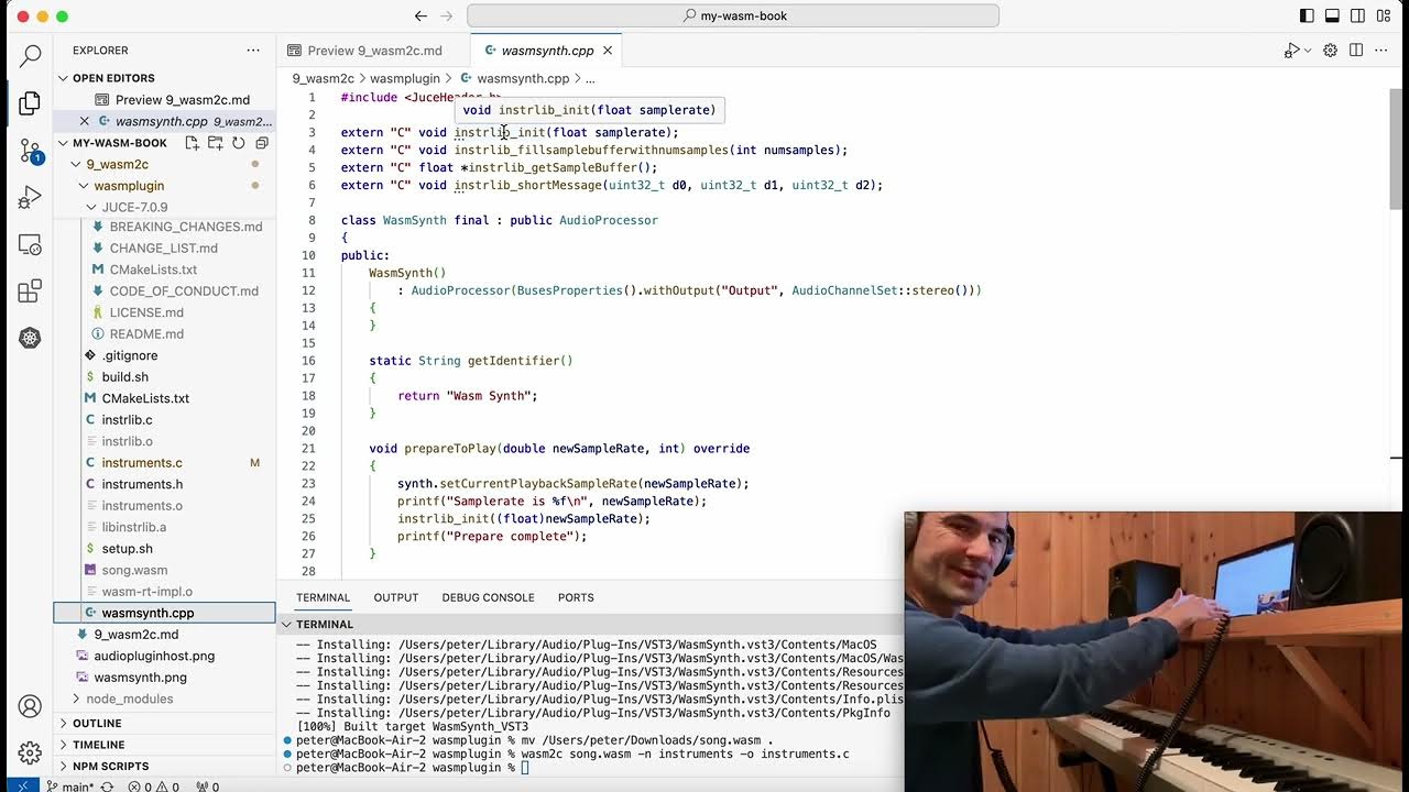 Converting a WebAssembly Music instrument into a VST plugin - YouTube