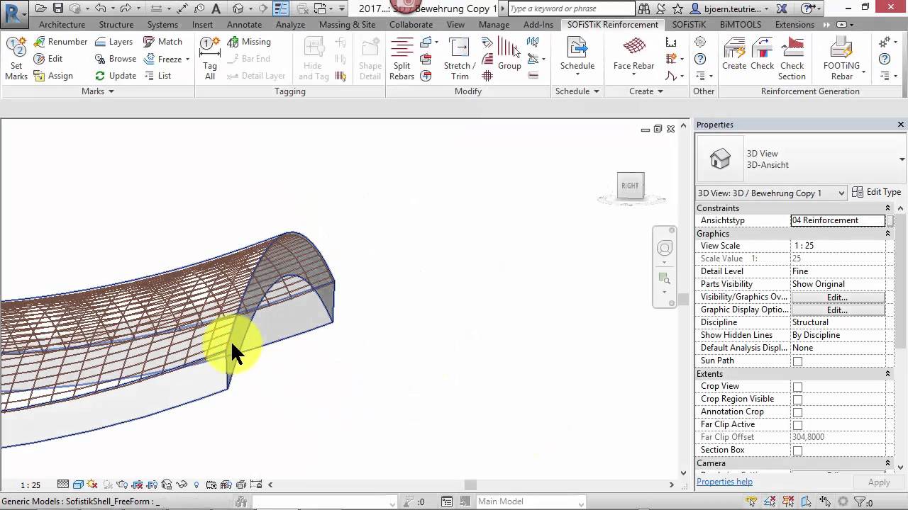 SOFiSTiK Reinforcement Detailing 2017: Face Reinforcement - YouTube