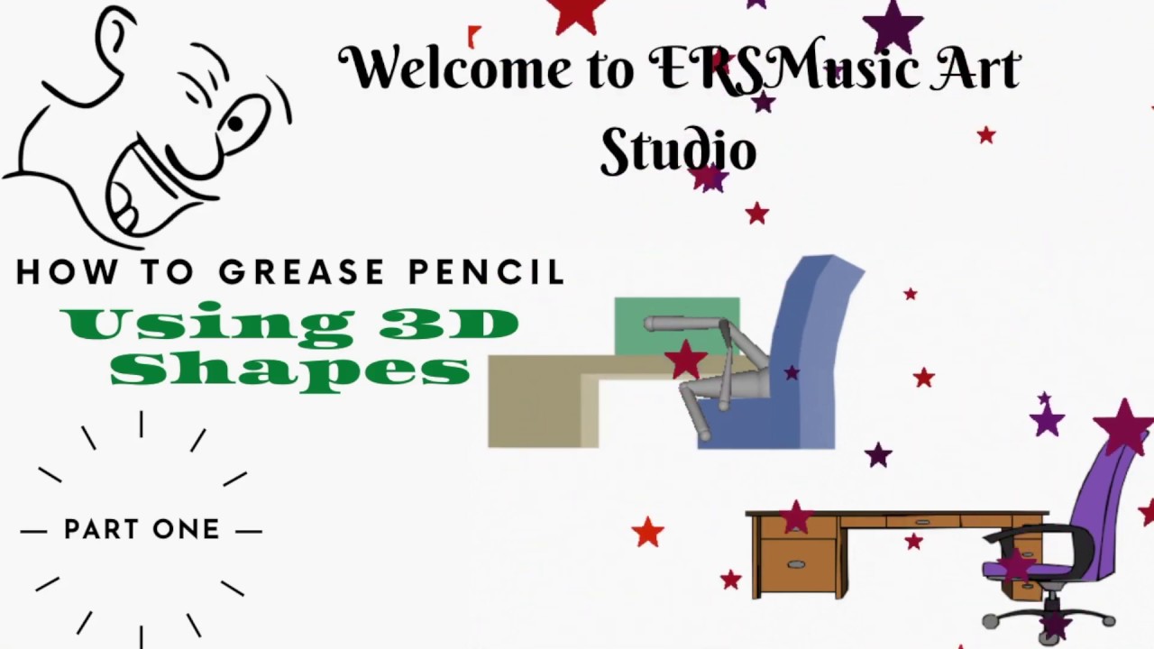 2d Animation Blender - How to Grease Pencil - Using 3D Shapes to Draw ...