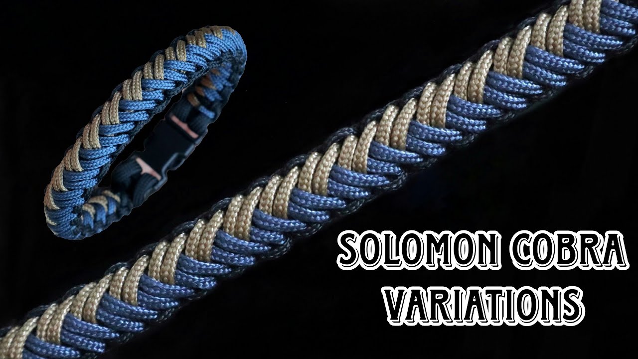 HOW TO MAKE SOLOMON COBRA VARIATION PARACORD BRACELET, PARACORD ...