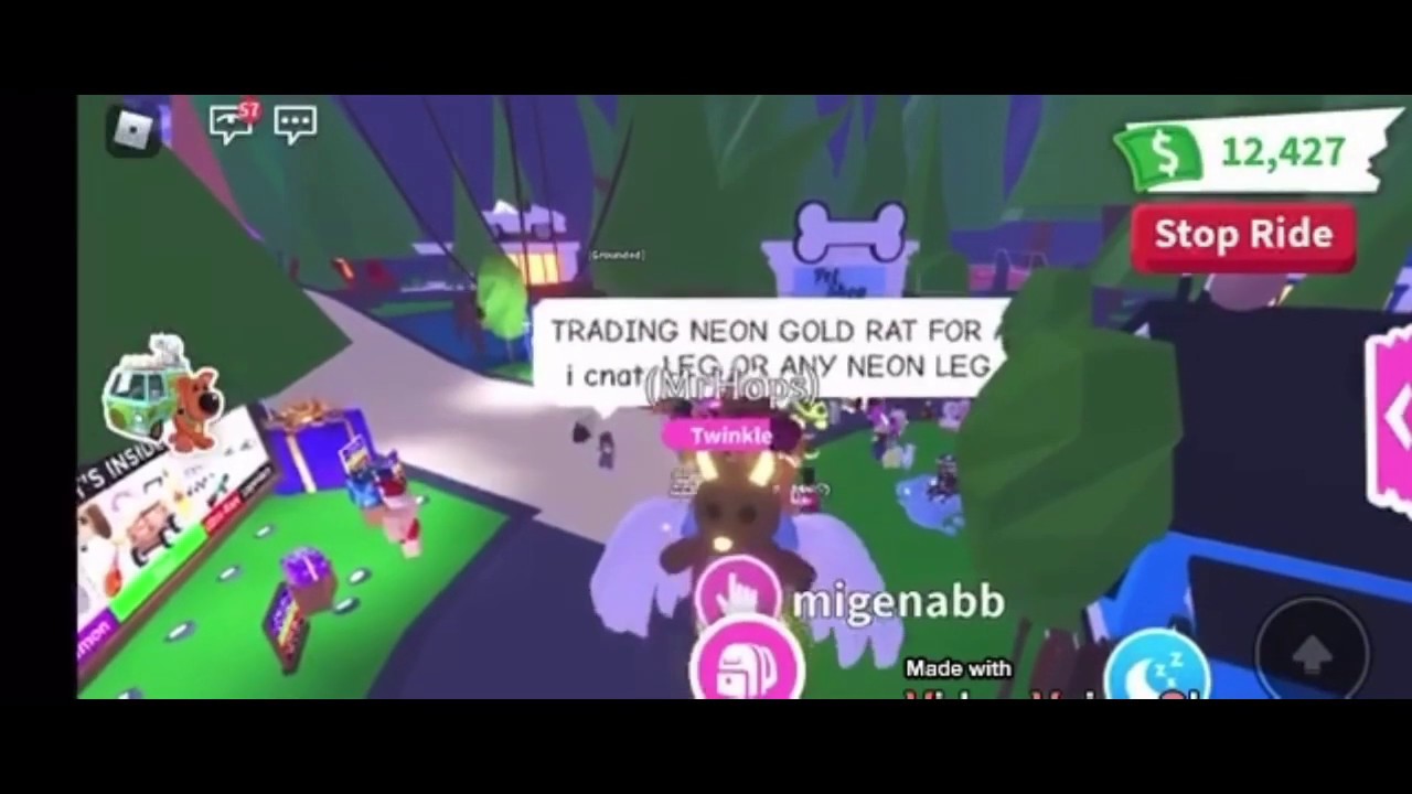 TRADING NEON KANGAROO IN ADOPT ME **OMG** - YouTube