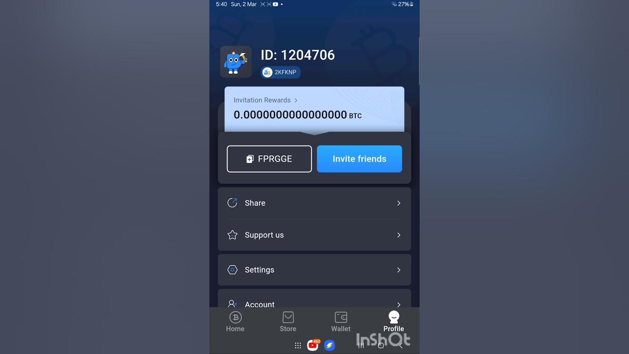 New bitcoin mining app Invitation code:-FPRGGE - YouTube