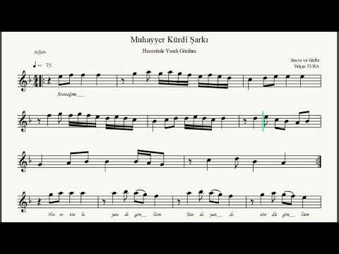 Hasretinle Yandı Gönlüm - Solfej Çalışması İçin - Sinüs Dalgası + Bendir Ritimli - Yavaş (♩ = 75)
