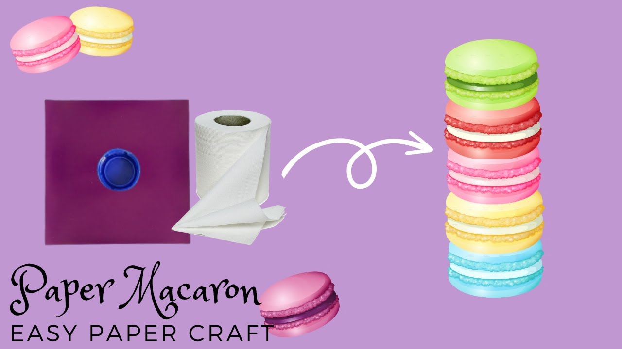 【Easy Paper Craft】Paper Macaron | Paper Craft Macaron | 【ペーパークラフト】マカロンの ...