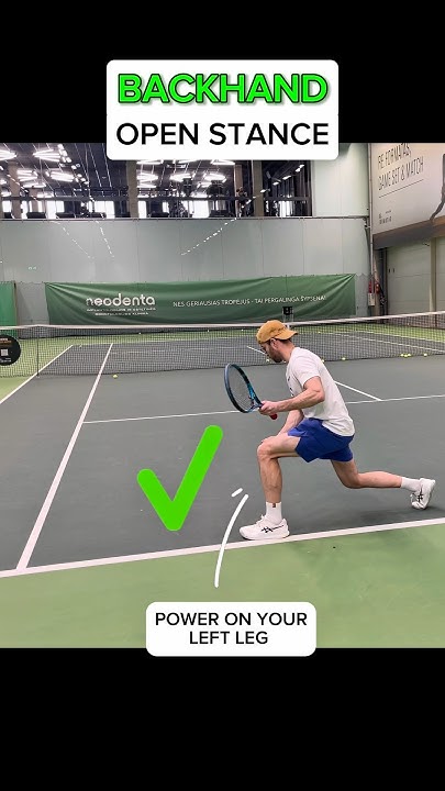 How to Hit a Tennis Backhand in Open Stance (Backhand Footwork) #tennis #tennisfootwork # ...