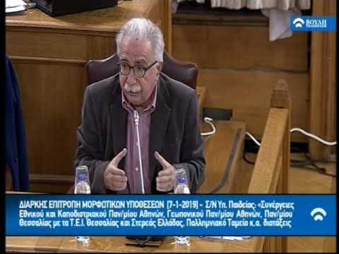07-01-19 Ομιλία Κ.ΓΑΒΡΟΓΛΟΥ στην Επιτροπή Μορφωτικών Υποθέσεων - YouTube