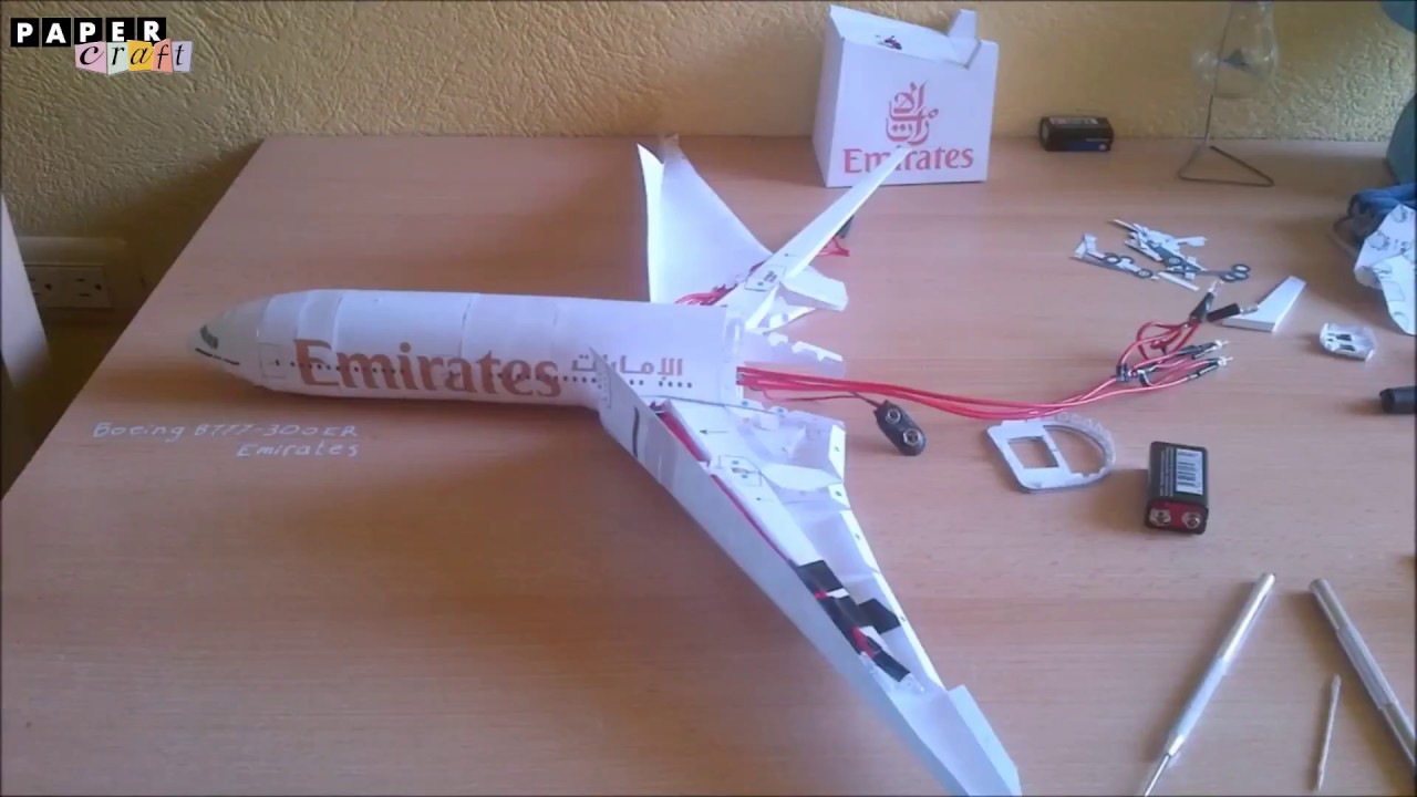 DIY - Papercrafts | How to make paper craft Empirates B777 - 300ER ...
