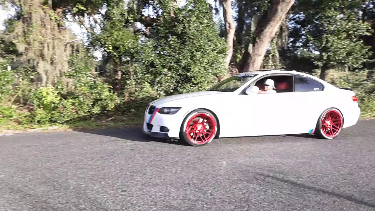 BMW N54 335i MHD burble setting on aggressive - YouTube