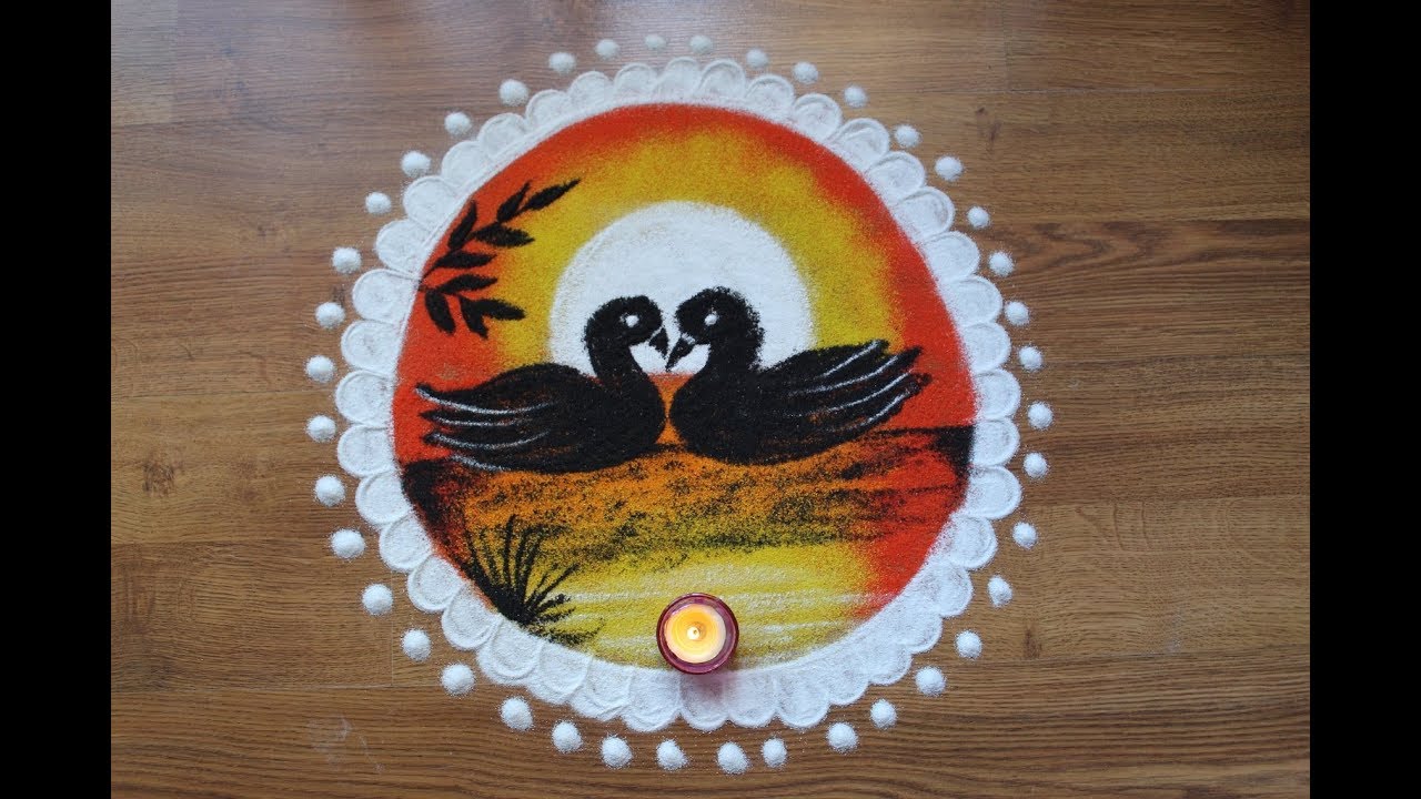 Attractive poster rangoli designs with colour by Shital Daga | How to ...