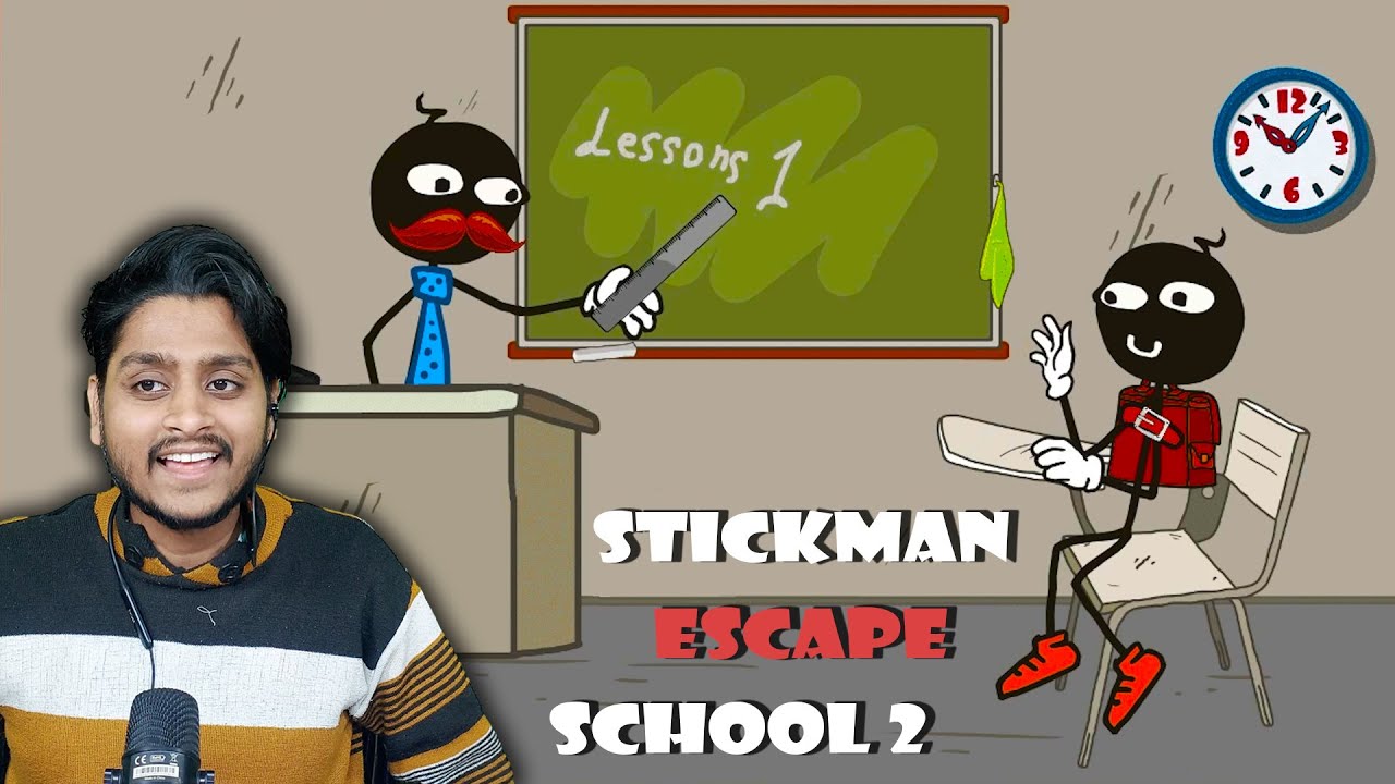 ESCAPING SCHOOL 2 WITH STICKMAN | NOW THIS SCHOOL IS MORE DANGEROUS ...