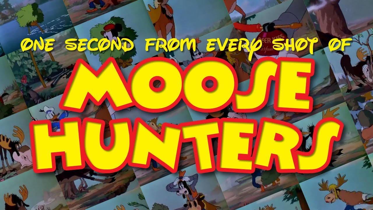one second from every shot of mickey mouse moose hunters - YouTube