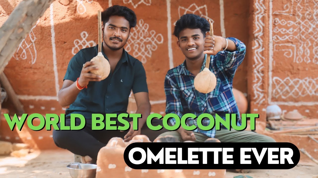 World Best Coconut Omelette Ever - Cooking Egg in Coconut | Chef ...