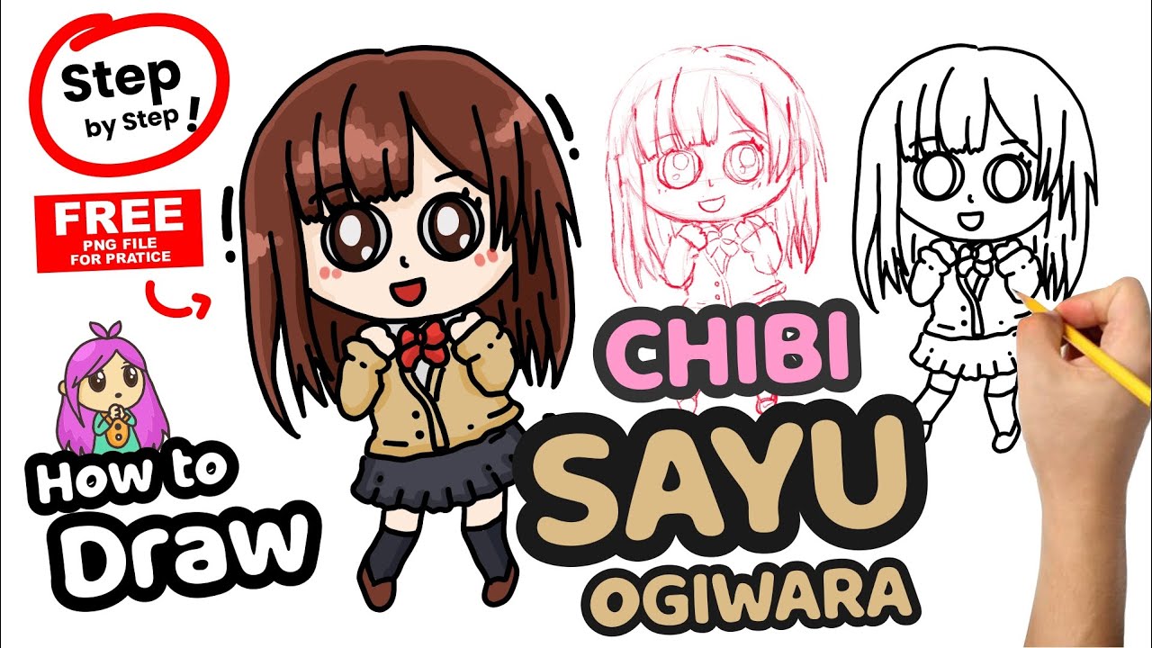 How to draw a girl easy ( SAYU OGIWARA - Higehiro ) Cute and Easy - YouTube