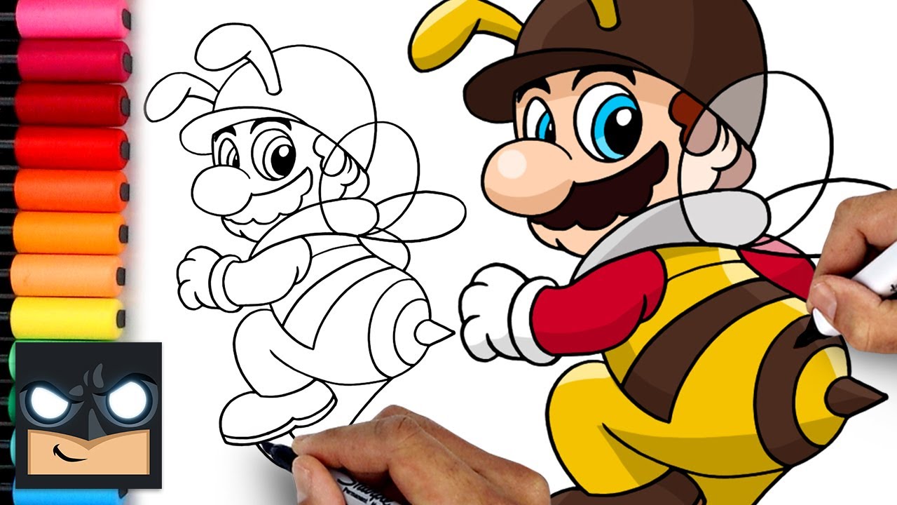 How To Draw Bee Mario | Super Mario - YouTube