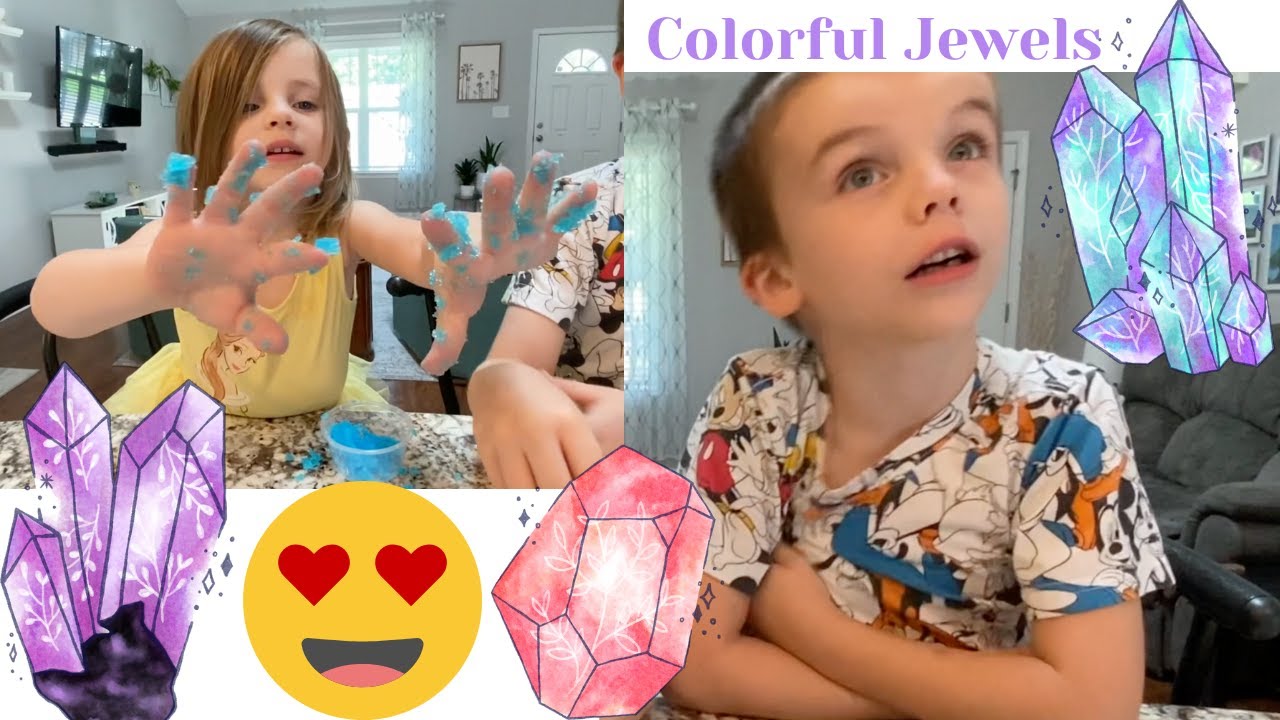 Colorful Jewel Science Experiment (Made for kids) - YouTube