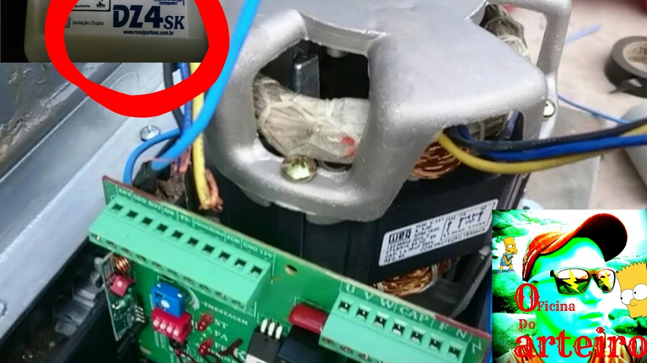 como instalar e configurar motor de portão eletrônico Rossi dz4 - YouTube