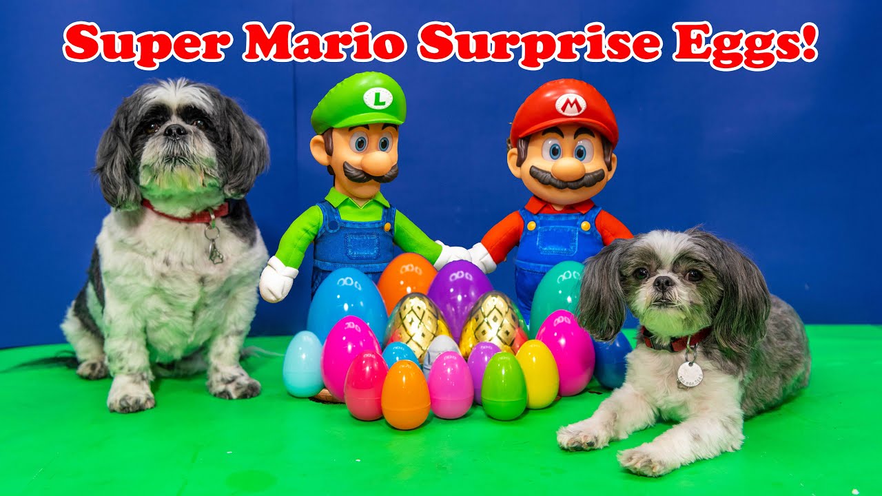 Assistant Opens Super Mario & Princess Peach Surprise Eggs with Wiggles ...