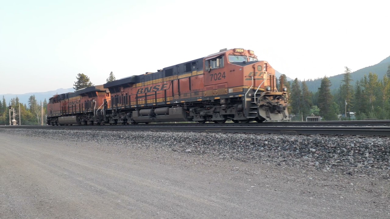BNSF Helper engines lite heading back to Whitefish Yard after working ...