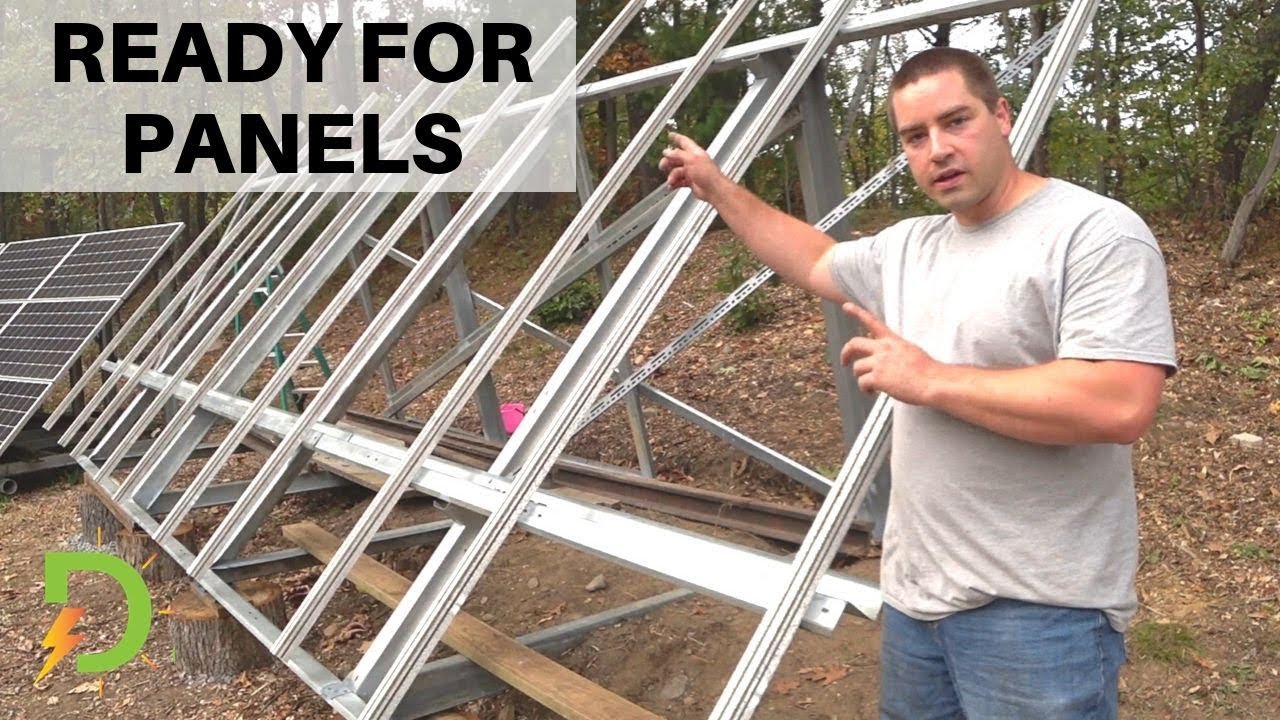 DIY Solar Ground Mount with Salvaged Metal, Part 2 - YouTube