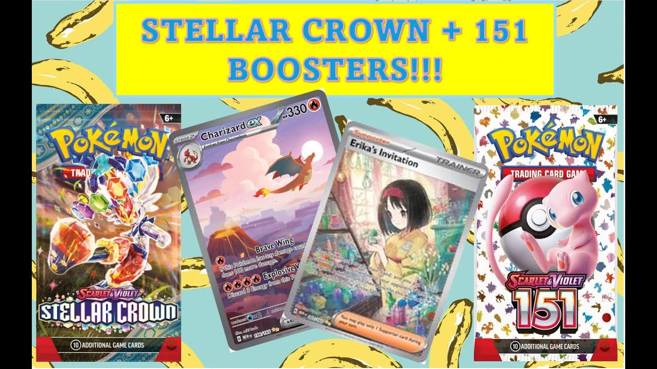 Pokemon 151 Poster Collection Pack and Stellar Crown Boosters - YouTube