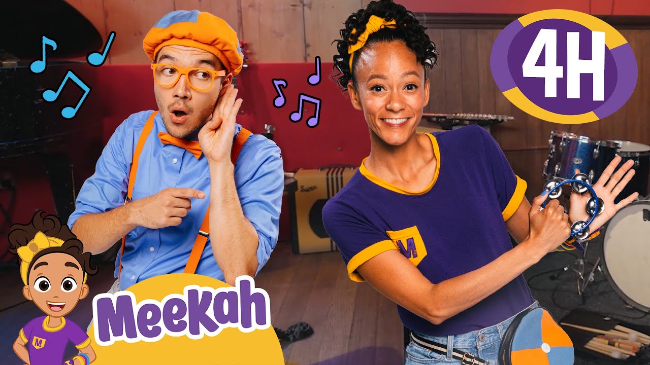 Blippi and Meekah's Musical Instruments! | 4 HOURS OF MEEKAH ...