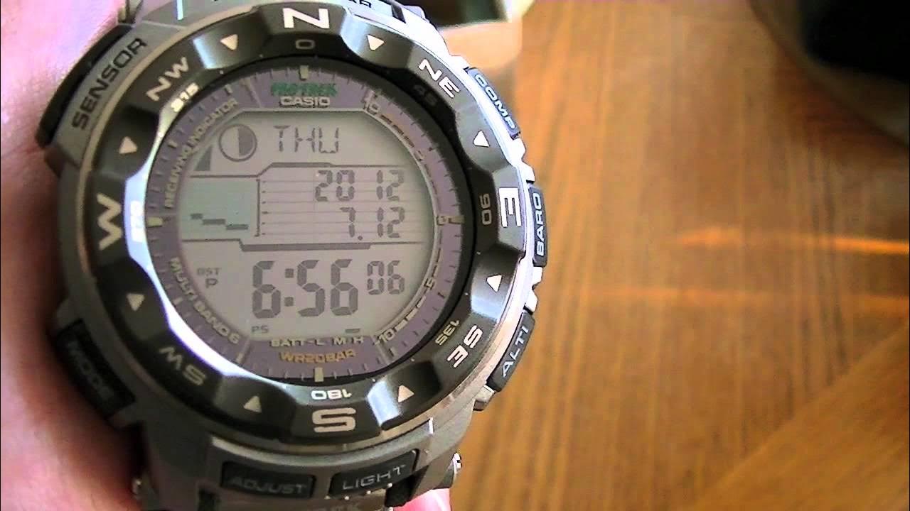 Casio Pro Trek PRW2500T-7 review / walk-through - YouTube