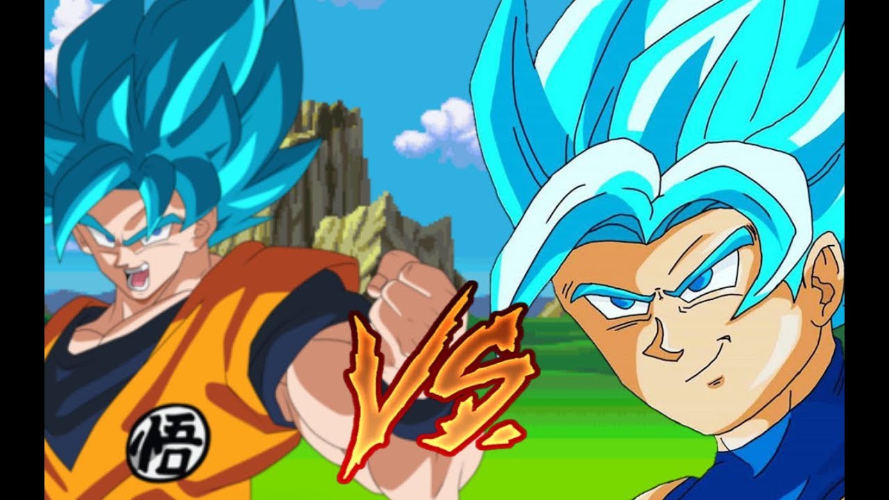 GOKU SSJ BLUE VS ERBITO SSJ BLUE/SPRITE ANIMATION - YouTube