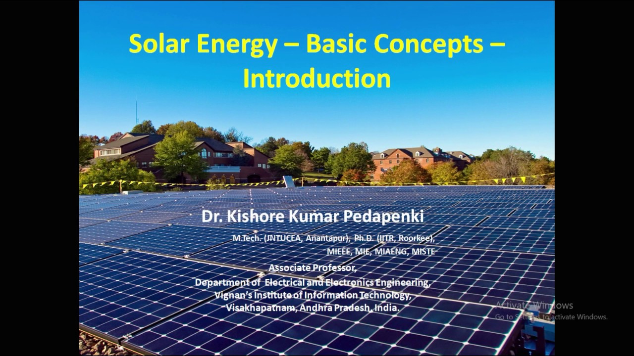 Solar Energy - Introduction - YouTube