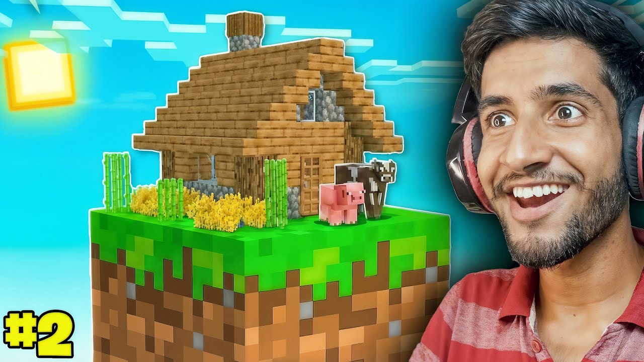 Building HOUSE in Minecraft ONE BLOCK - YouTube
