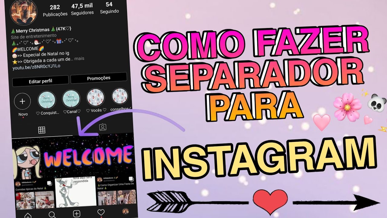 Como Fazer Separador Para Instagram - YouTube
