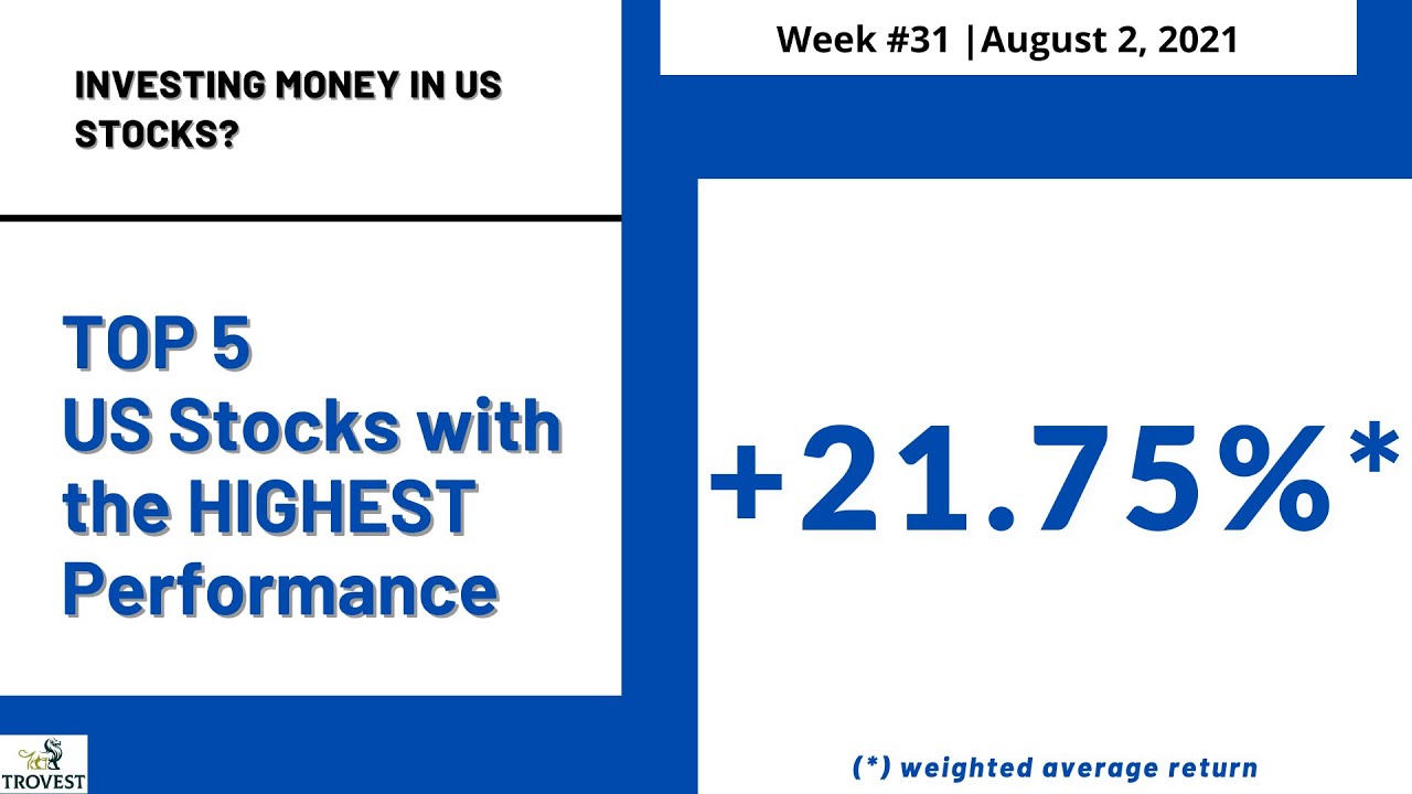 [ US Stocks | Week #31 | August, 2021 ] HIGHEST PERFORMANCE | TROVEST ...