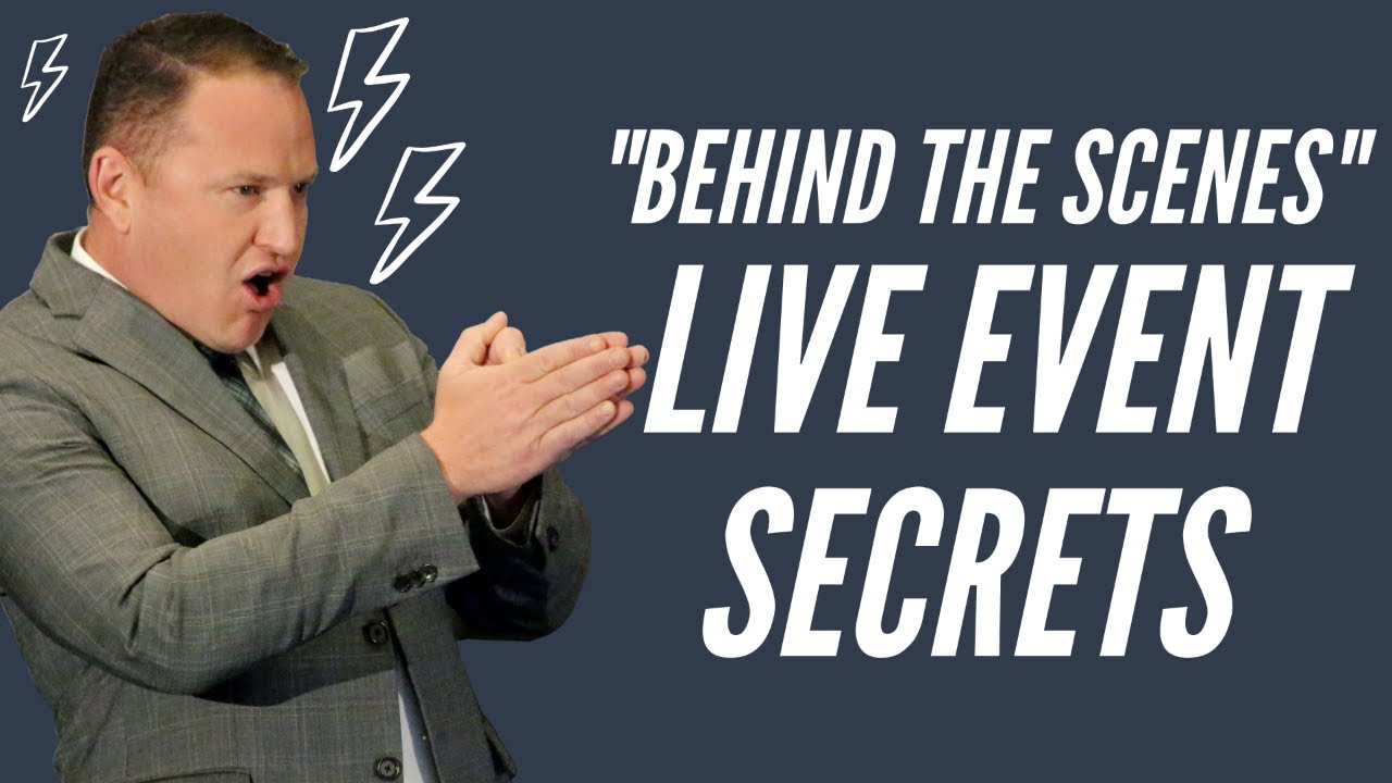 "Behind The Scenes" LIVE Event Secrets - YouTube