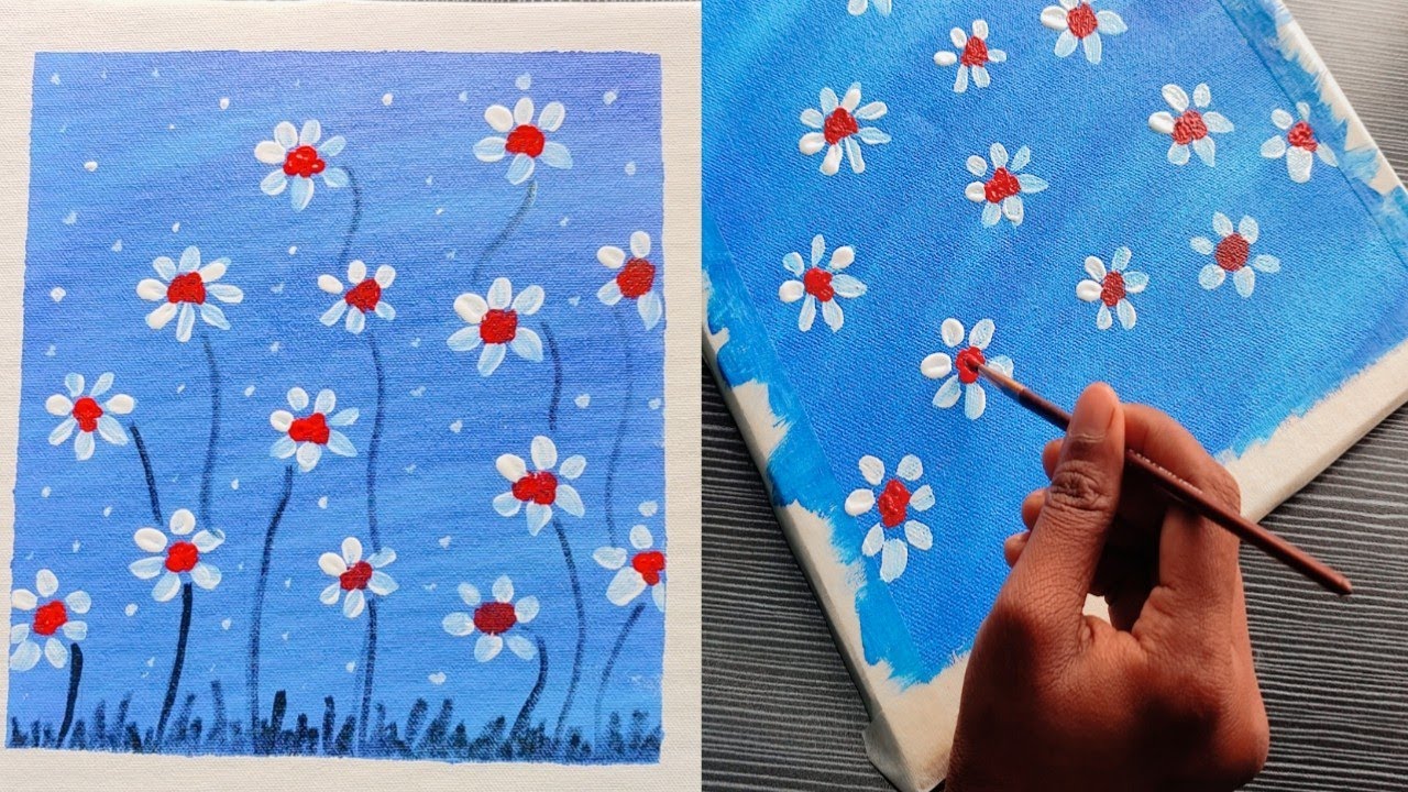 canvas painting | painting tutorial | painting | dedication in craft ...