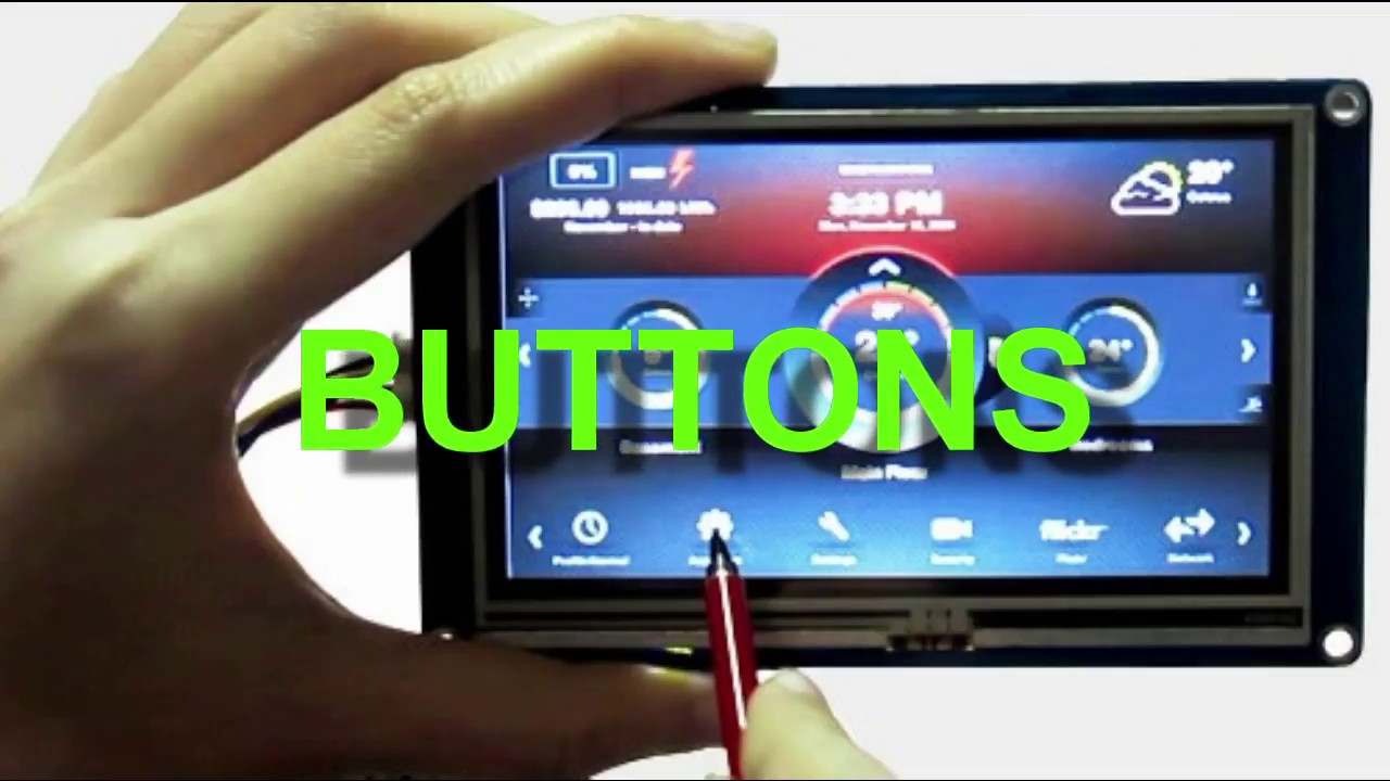 WyŚwietlacz Nextion Arduino Button 1 2 Youtube